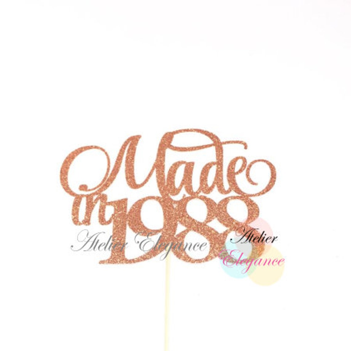 Made in 1988 Cake Topper Birthday Cake Topper Birth Year - Etsy