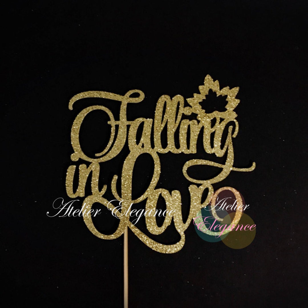 Falling in Love Cake Topper, Falling in Love Bridal Shower, Bride to Be ...