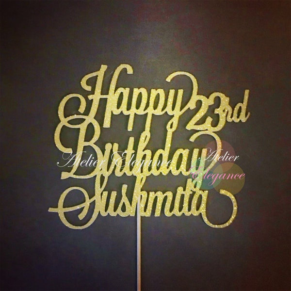 Happy 23rd Birthday Cake Topper - Etsy
