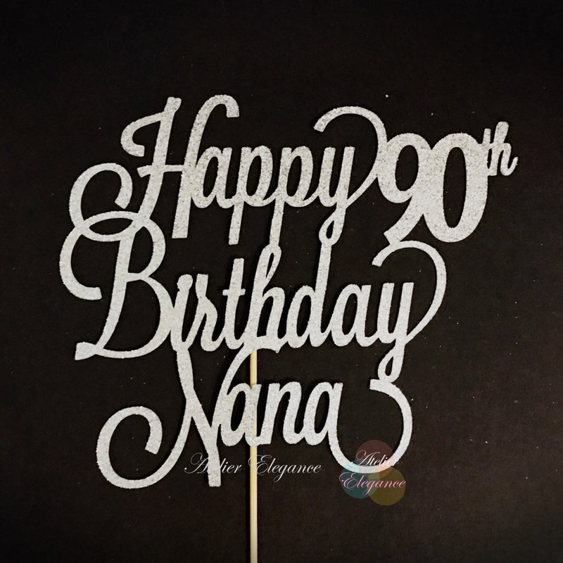 Ninety Cake Topper - Etsy