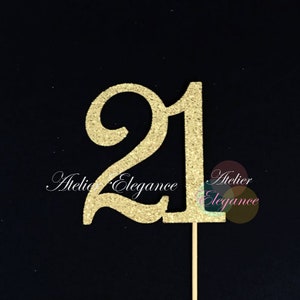 Lots Colors, 21 Cake Topper, Twenty One Cake Topper, 21 Birthday Cake ...