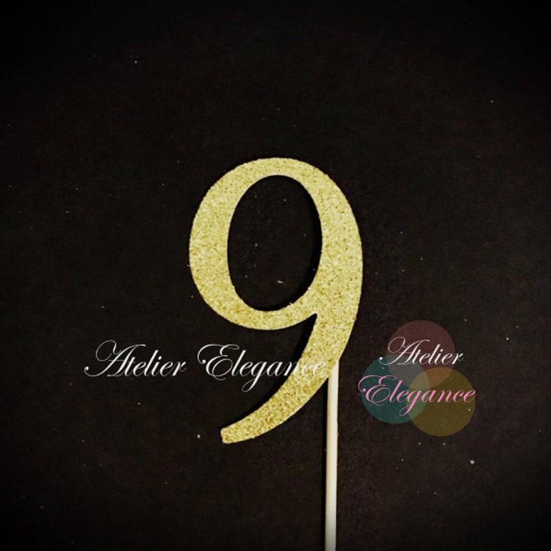 Lots Colors, 9 Cake Topper, Nine Cake Topper, Nineth Birthday Cake ...