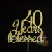 40 Years Blessed Cake Topper, 40 Cake Topper, 40th Anniversary Cake ...