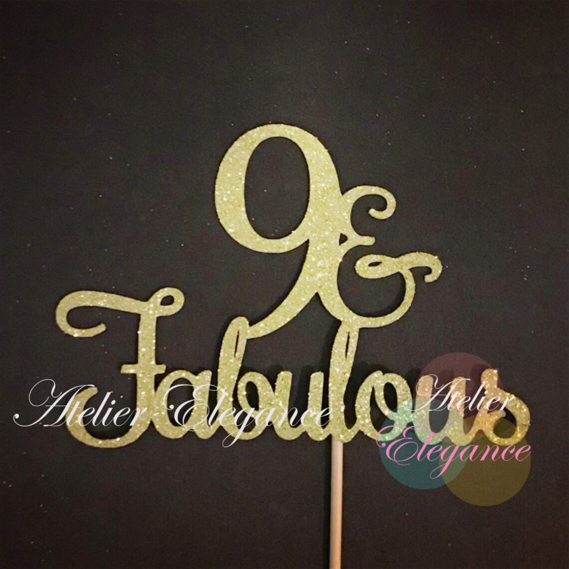 9 & Fabulous Cake Topper Ninth Birthday Cake Topper 9 Cake - Etsy