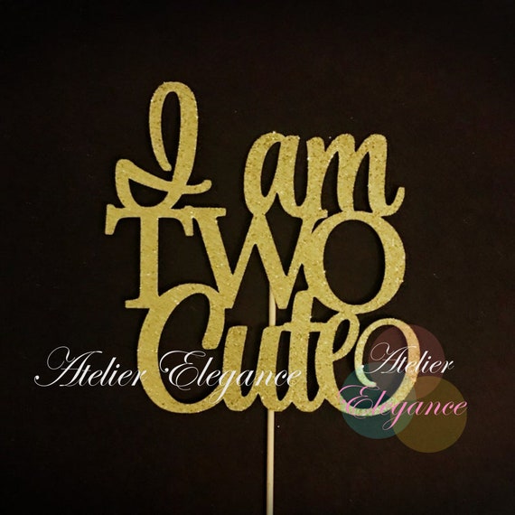 I Am Two Cute Cake Topper Two Cake Topper 2 Cake Topper 2nd | Etsy