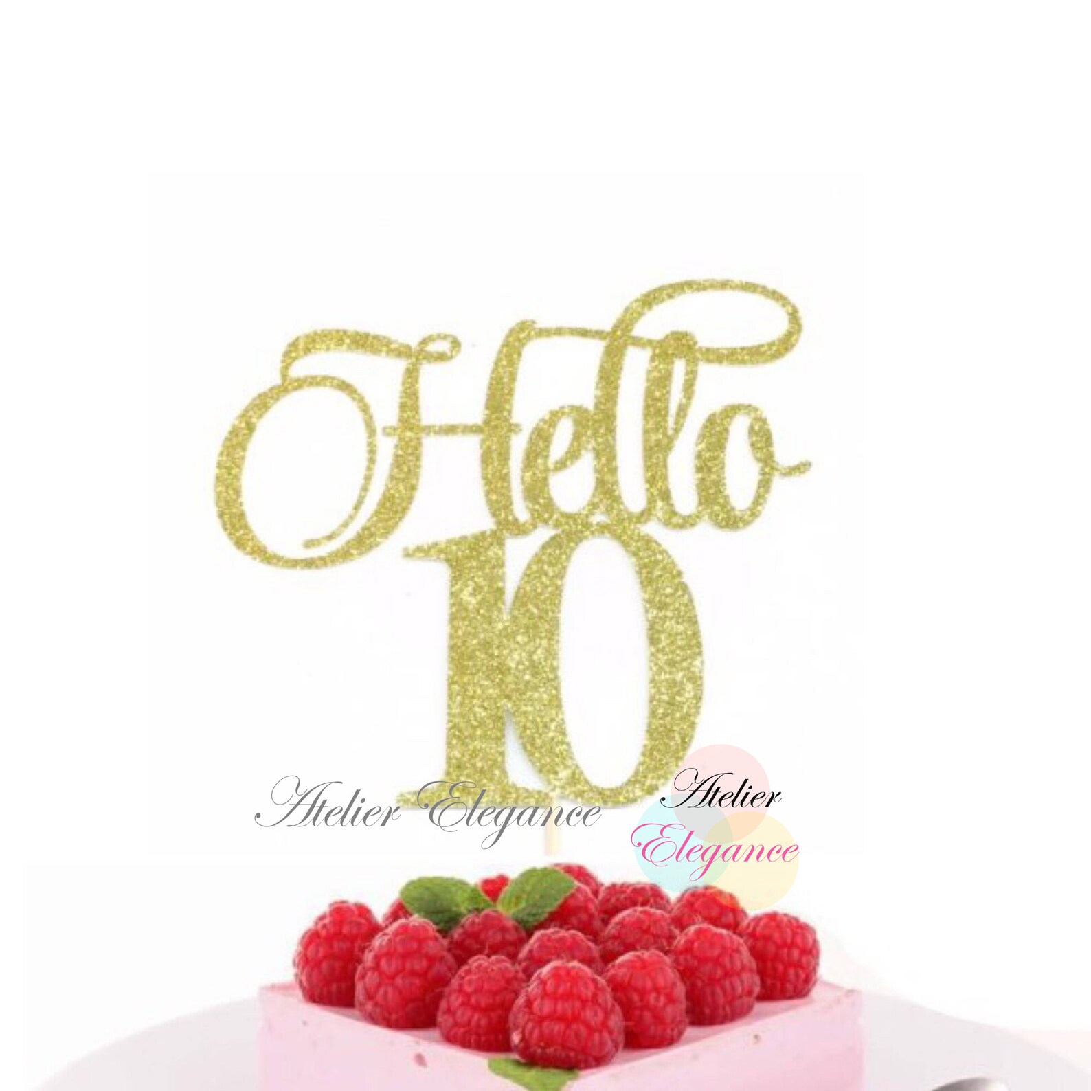 Hello 10 Cake Topper 10th Birthday Cake Topper 10th Birthday - Etsy