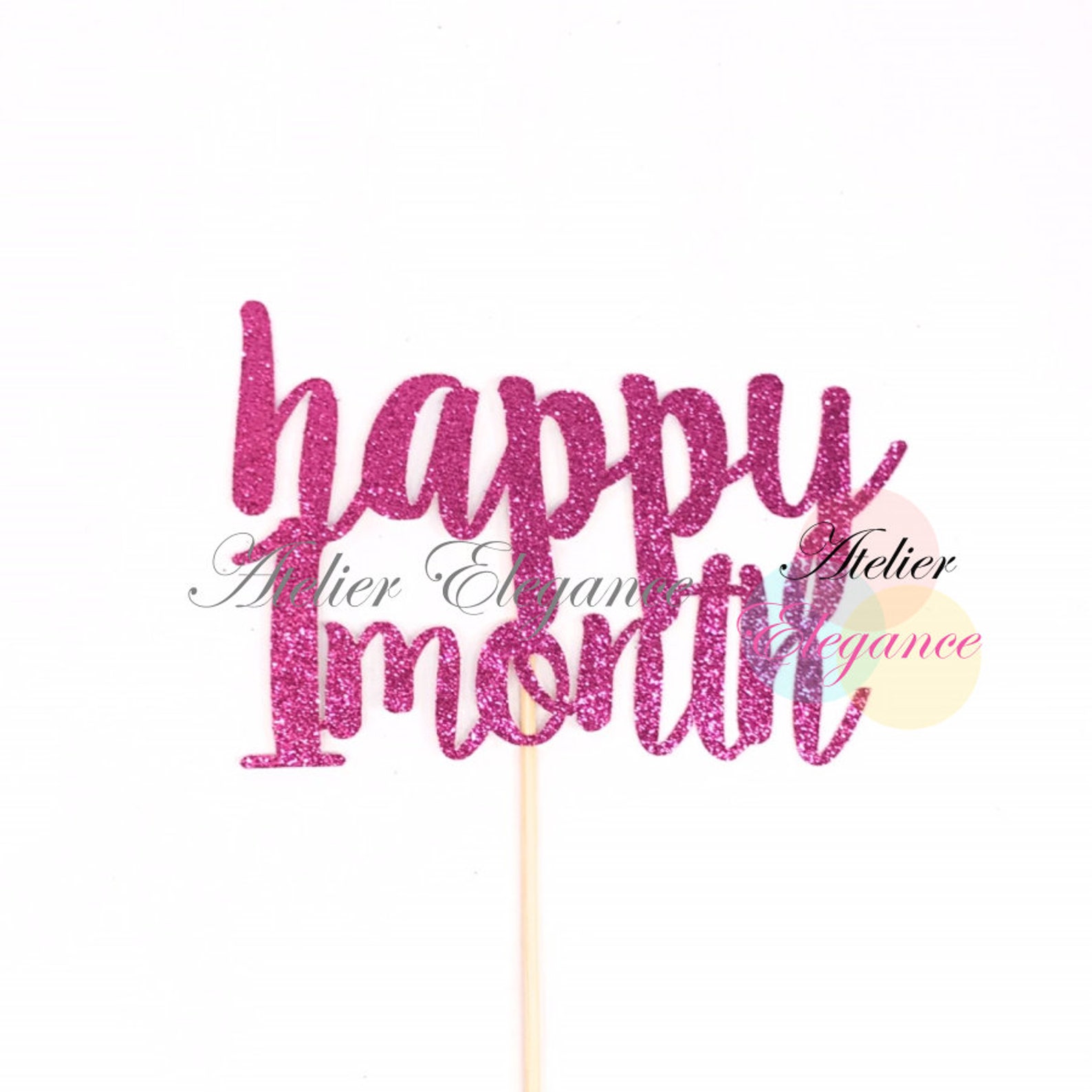 1 Month Birthday Cake Topper Happy 1 Month Cake Topper 1 - Etsy