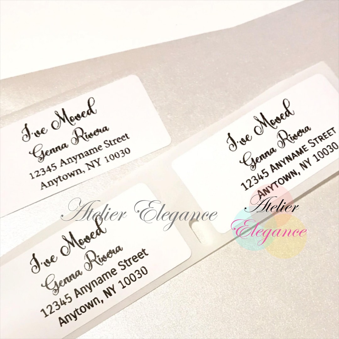 I've Moved Labels, New Address Label, Envelope Labels, Custom Label ...