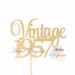 Vintage 1957 Cake Topper, Birthday Cake Topper, Birth Year Cake Topper ...