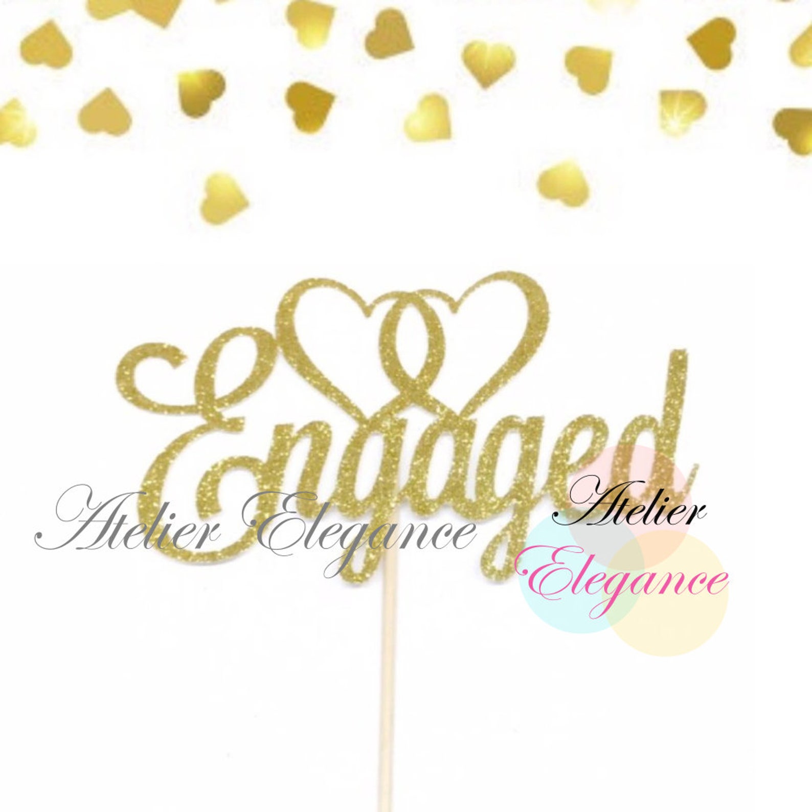 Engagement Cake Topper Engaged Cake Topper Bridal Shower - Etsy Canada