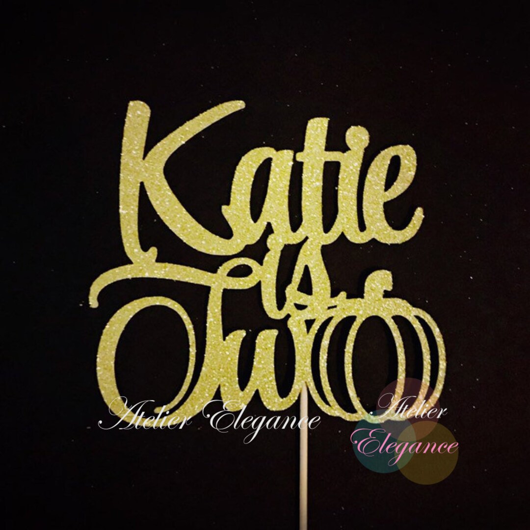 ANY NAME, Personalized Two Cake Topper, 2nd Birthday Cake Topper, Two ...