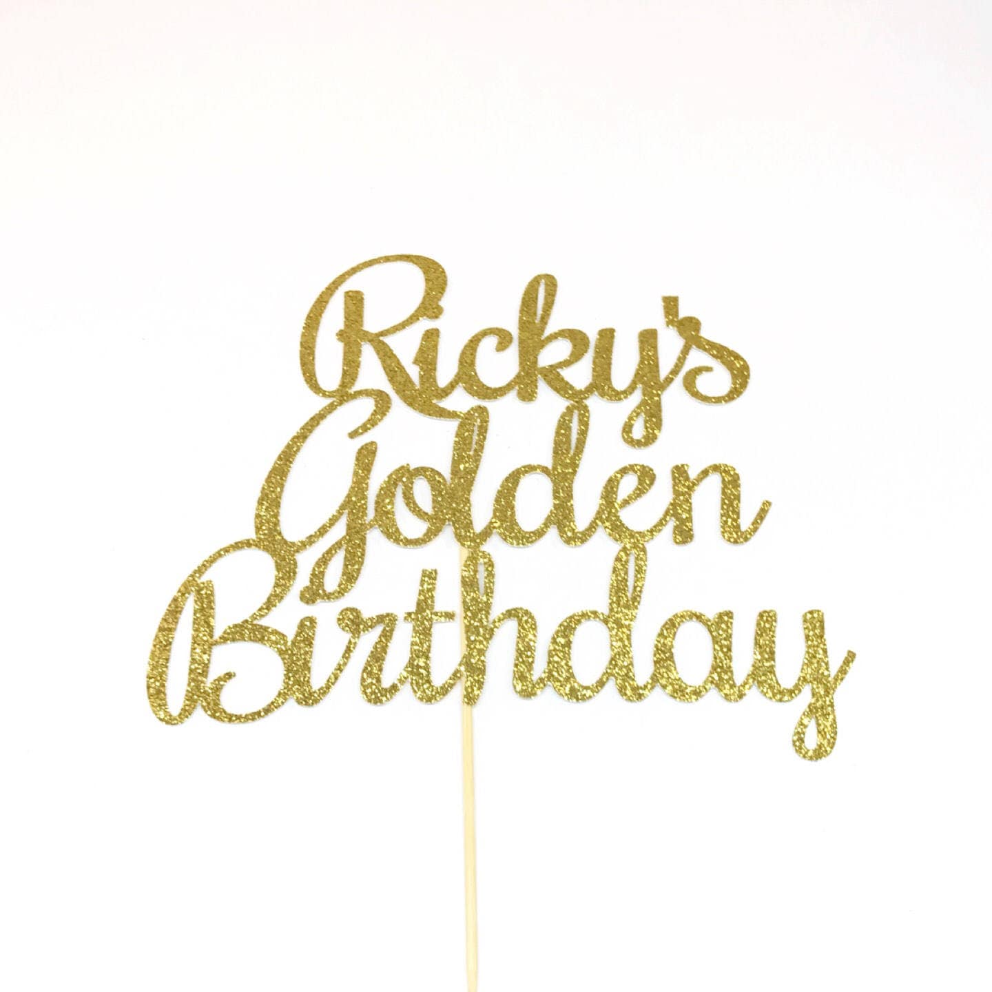 ANY NAME Golden Birthday Cake Topper Customized Birthday Cake | Etsy