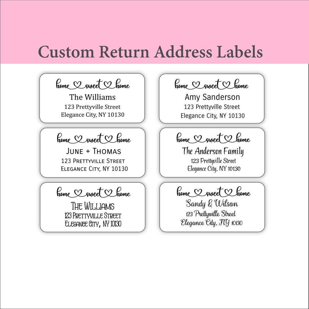 Home Sweet Home Labels, Address Label, Envelope Labels, Return Address ...