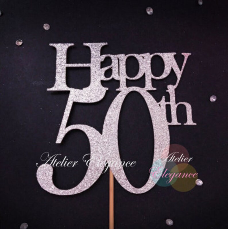 Happy 50th Cake Topper 50th Birthday Cake Topper 50th | Etsy Canada