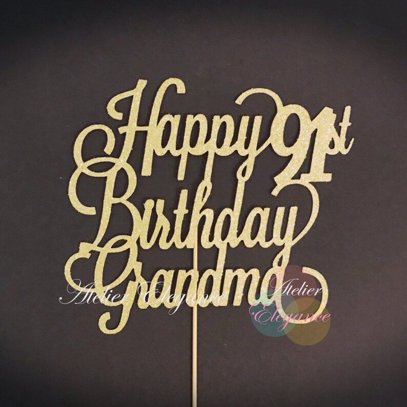 ANY AGE, Happy Birthday Grandma Cake Topper, Grandma Birthday Party ...