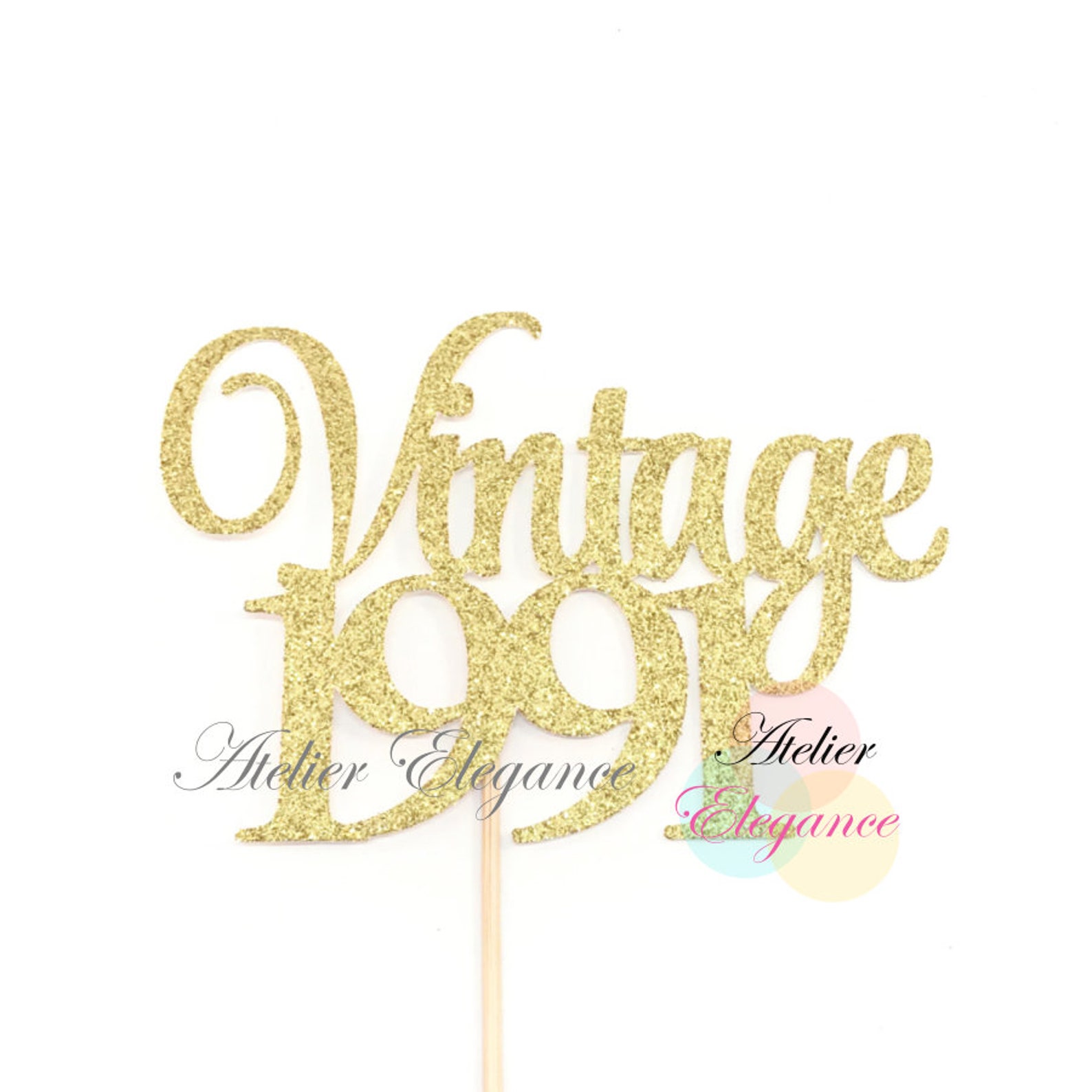 Vintage 1991 Cake Topper Birthday Cake Topper Birth Year | Etsy