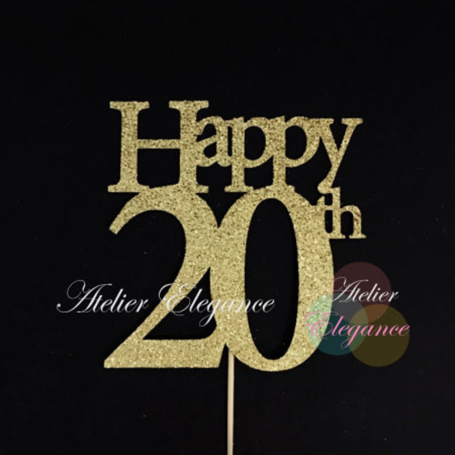20th Birthday Topper, Birthday Topper, 20th Birthday Party, Happy 20 ...