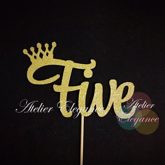 Prince Five Cake Topper Fifth Birthday Cake Topper Five Cake | Etsy