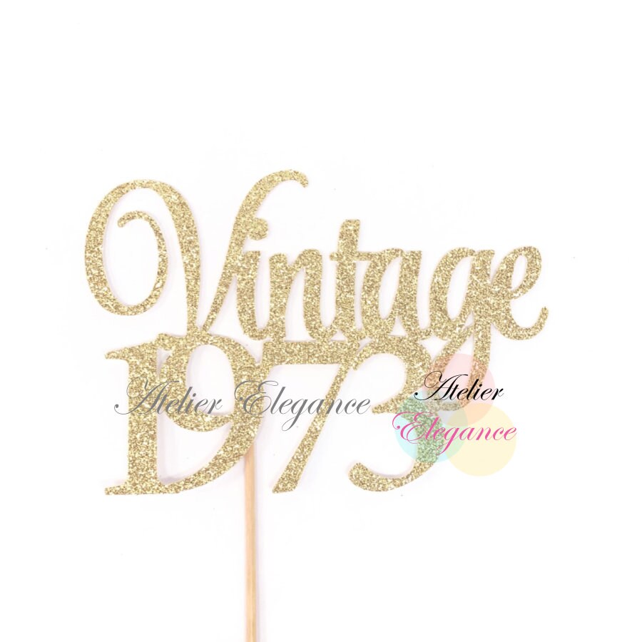 Vintage 1973 Cake Topper Birthday Cake Topper Birth Year - Etsy Canada