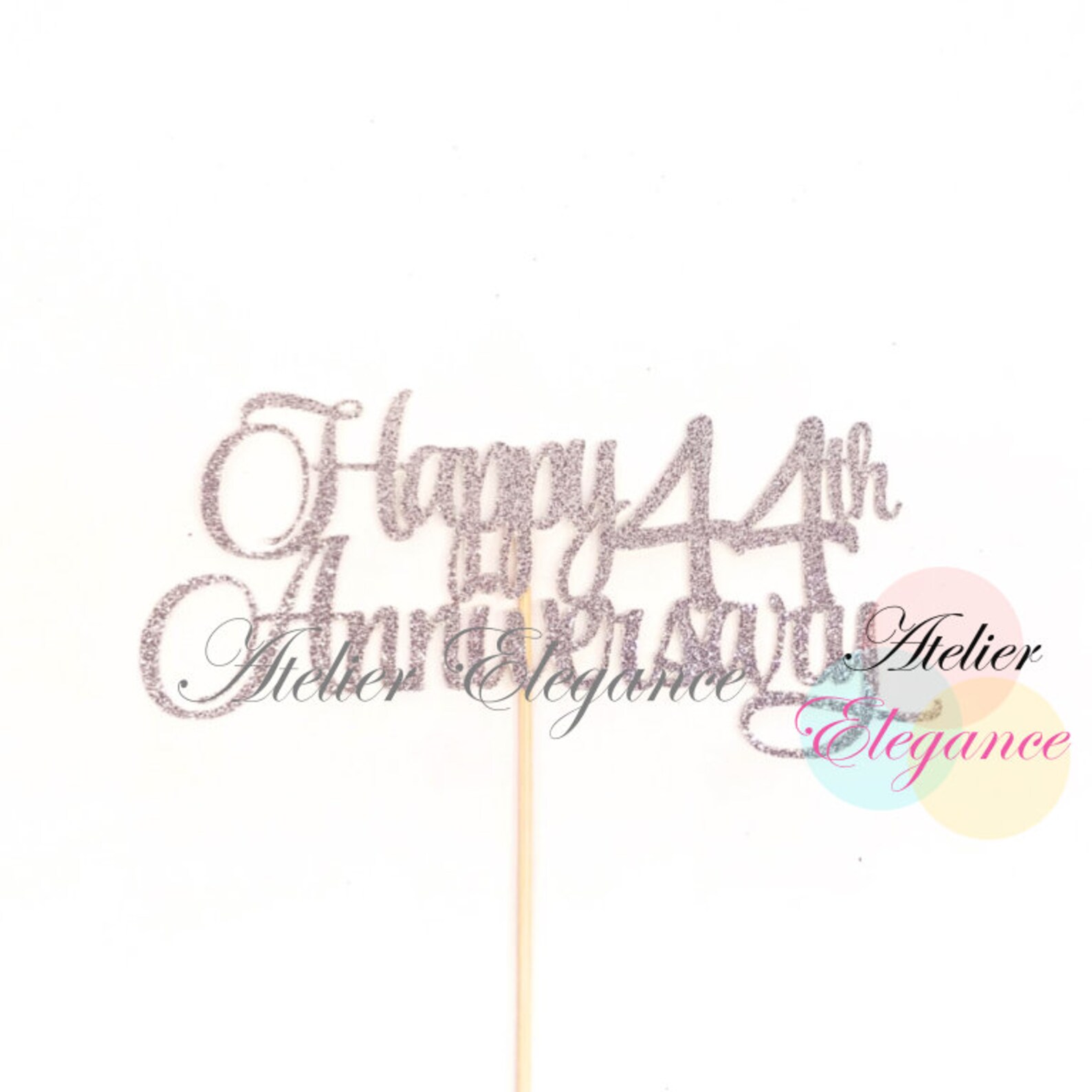 Happy 44th Anniversary Topper Anniversary Cake Topper - Etsy.de