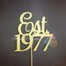 Established in 1977 Cake Topper, Est 1977 Cake Topper, Birth Year Cake ...