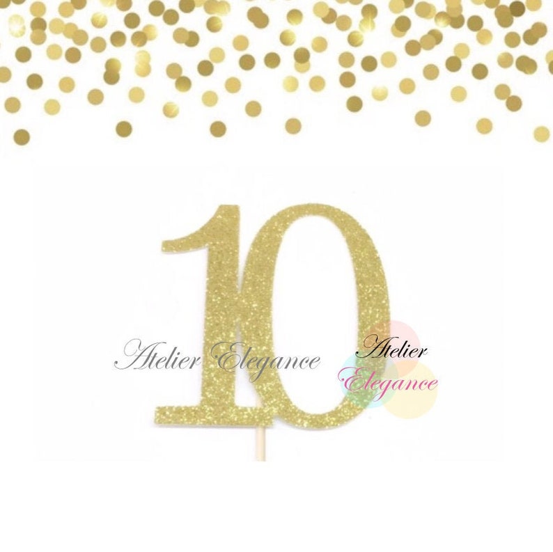 10 Cake Topper Ten Cake Topper Tenth Birthday Cake Topper - Etsy Canada