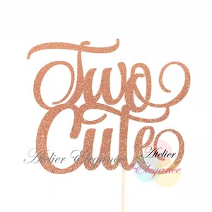 Two Cake Topper, Two Cute Cake Topper, Second Birthday Cake Topper, 2 ...