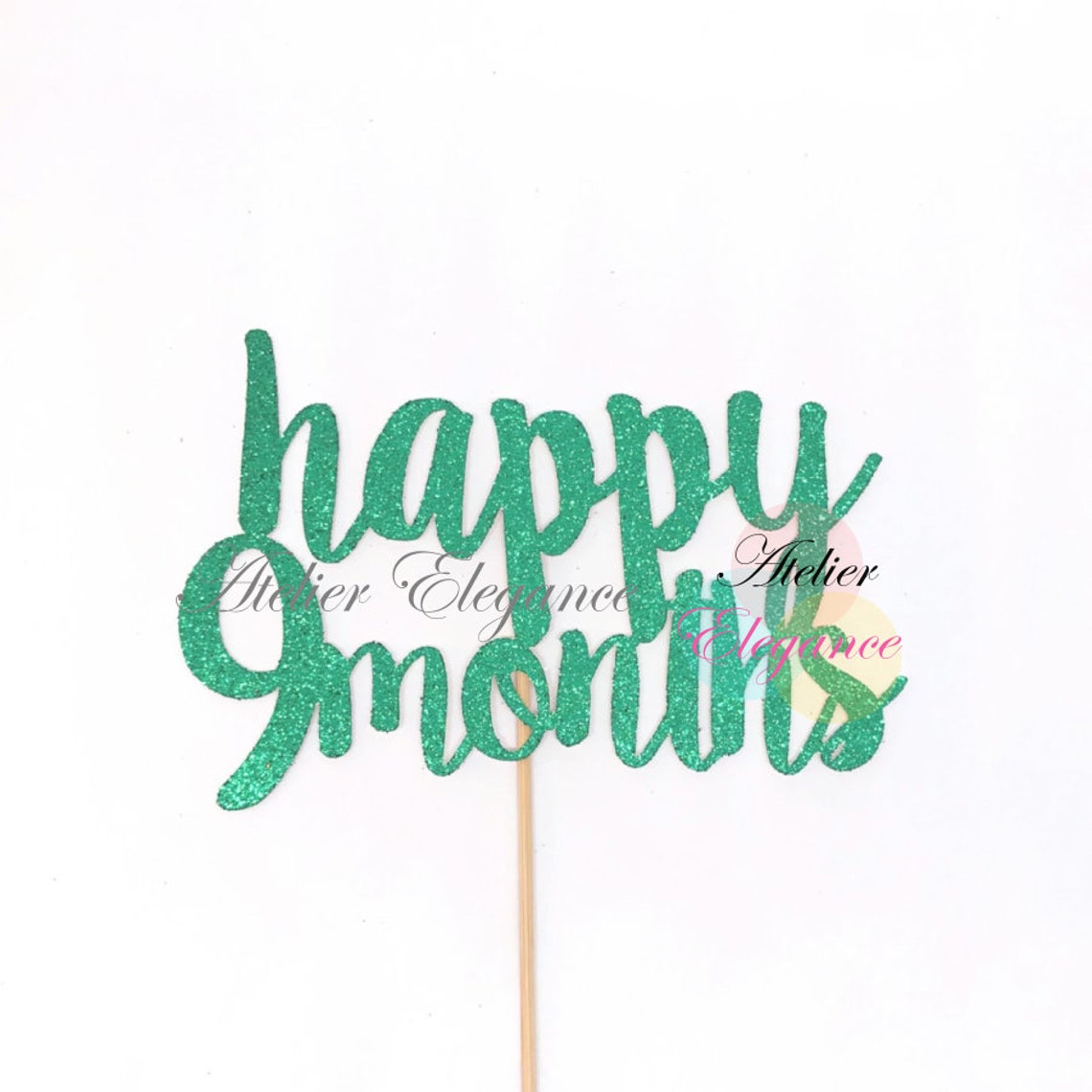 9 Months Birthday Cake Topper, Happy 9 Months Cake Topper, 9 Months ...