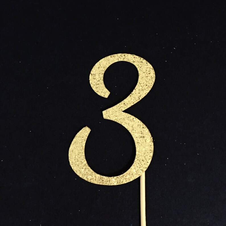 Lots Colors 3 Cake Topper Three Cake Topper Third Birthday - Etsy India