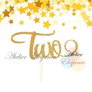 Lots Colors, Two Cake Topper, Second Birthday Cake Topper, 2 Cake ...