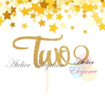 Lots Colors, Two Cake Topper, Second Birthday Cake Topper, 2 Cake ...