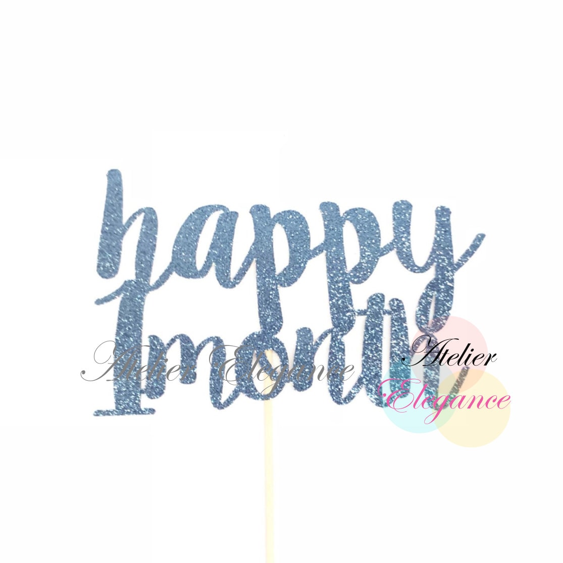 1 Month Birthday Cake Topper, Happy 1 Month Cake Topper, 1 Month Cake ...