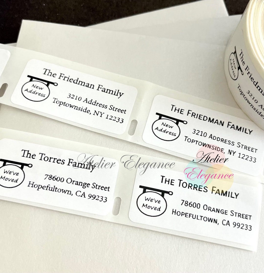 New Address Label, We've Moved Labels, Return Address Label, Envelope ...