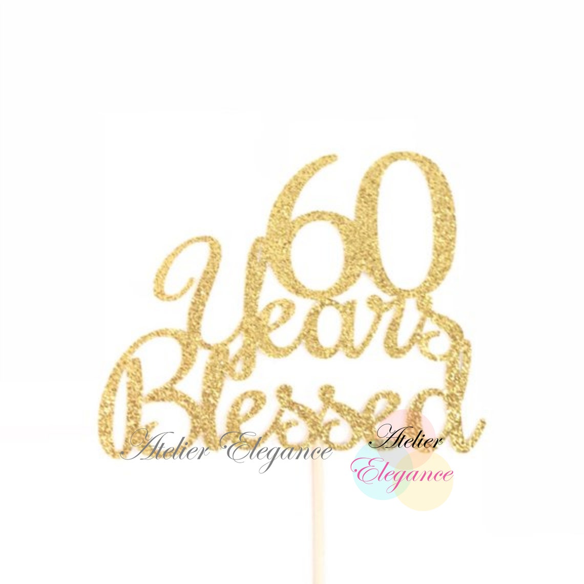 60 Years Blessed Cake Topper 60 Cake Topper 60th Anniversary - Etsy Canada