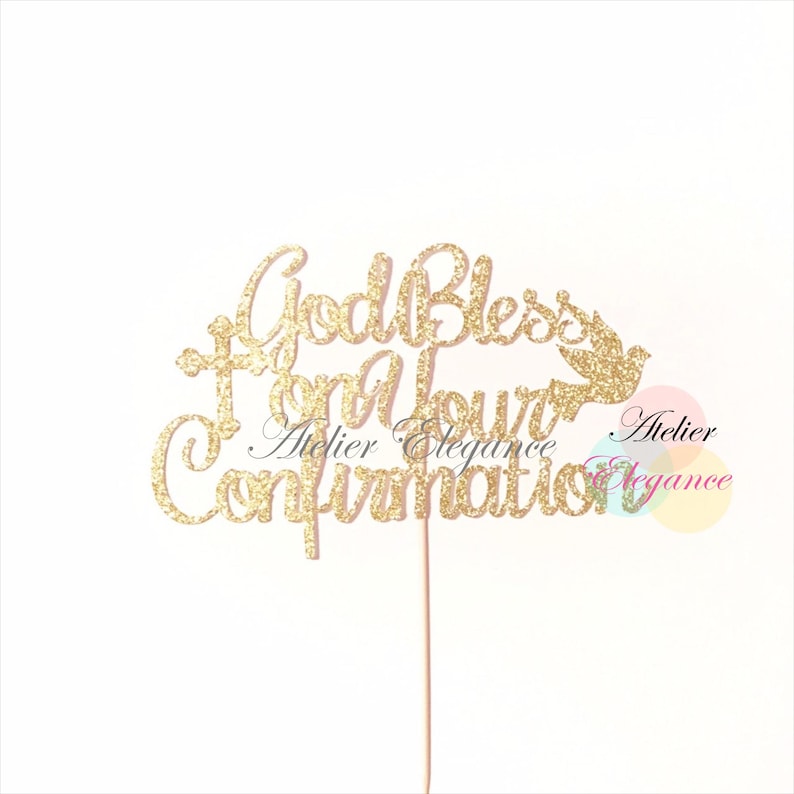 God Bless on Your Confirmation Cake Topper, God Bless Topper ...