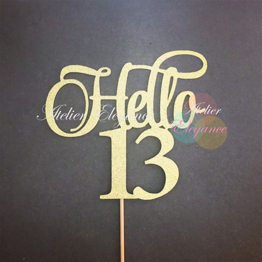 Hello 13 Cake Topper 13th Birthday Cake Topper 13th Birthday - Etsy Canada