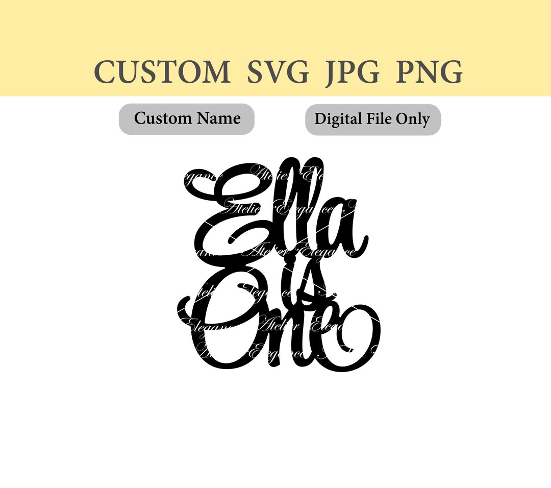Any Name, is One File, SVG, Cut File, One SVG, Custom Name ...