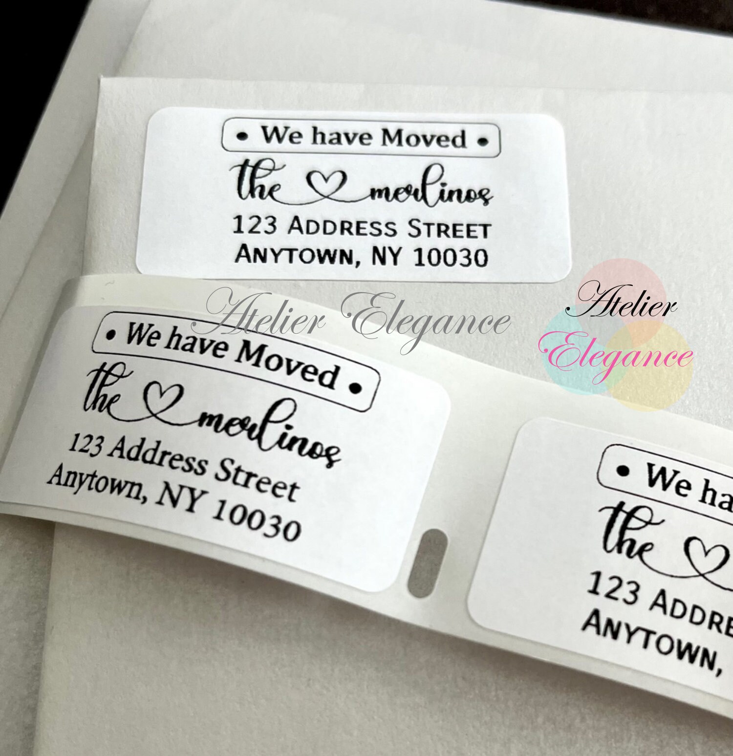 New Address Label, We've Moved Labels, Return Address Label, Custom ...