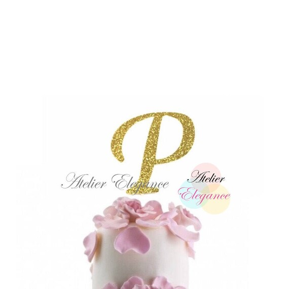 Lots Colors Monogram Cake Topper Monogram P Cake Topper - Etsy