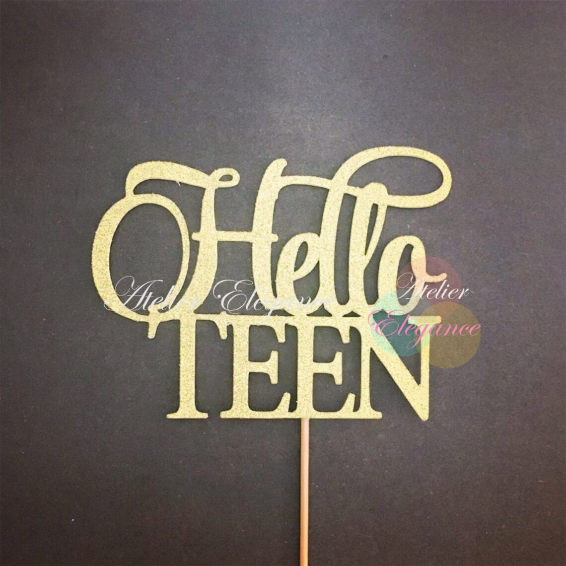 Hello Teen Cake Topper Teen Birthday Cake Topper Happy 13th | Etsy