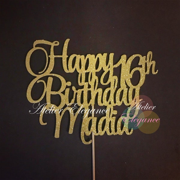 16th Birthday Cake Topper - Etsy