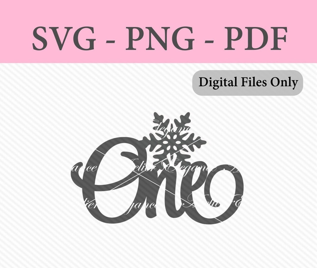 Snowflake One File, SVG, PNG, PDF, Cut File, Instant Download ...