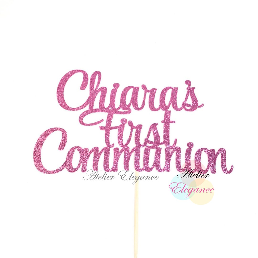 Personalized First Communion Cake Topper, Any Name, God Bless Cake ...