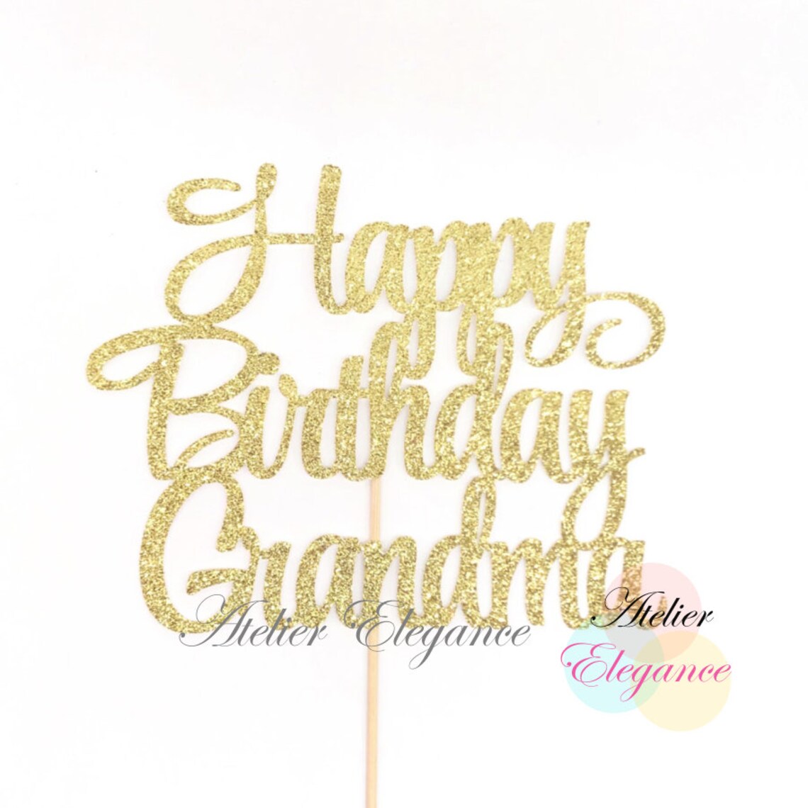 Happy Birthday Grandma Cake Topper, Grandmother's Birthday Cake Topper ...