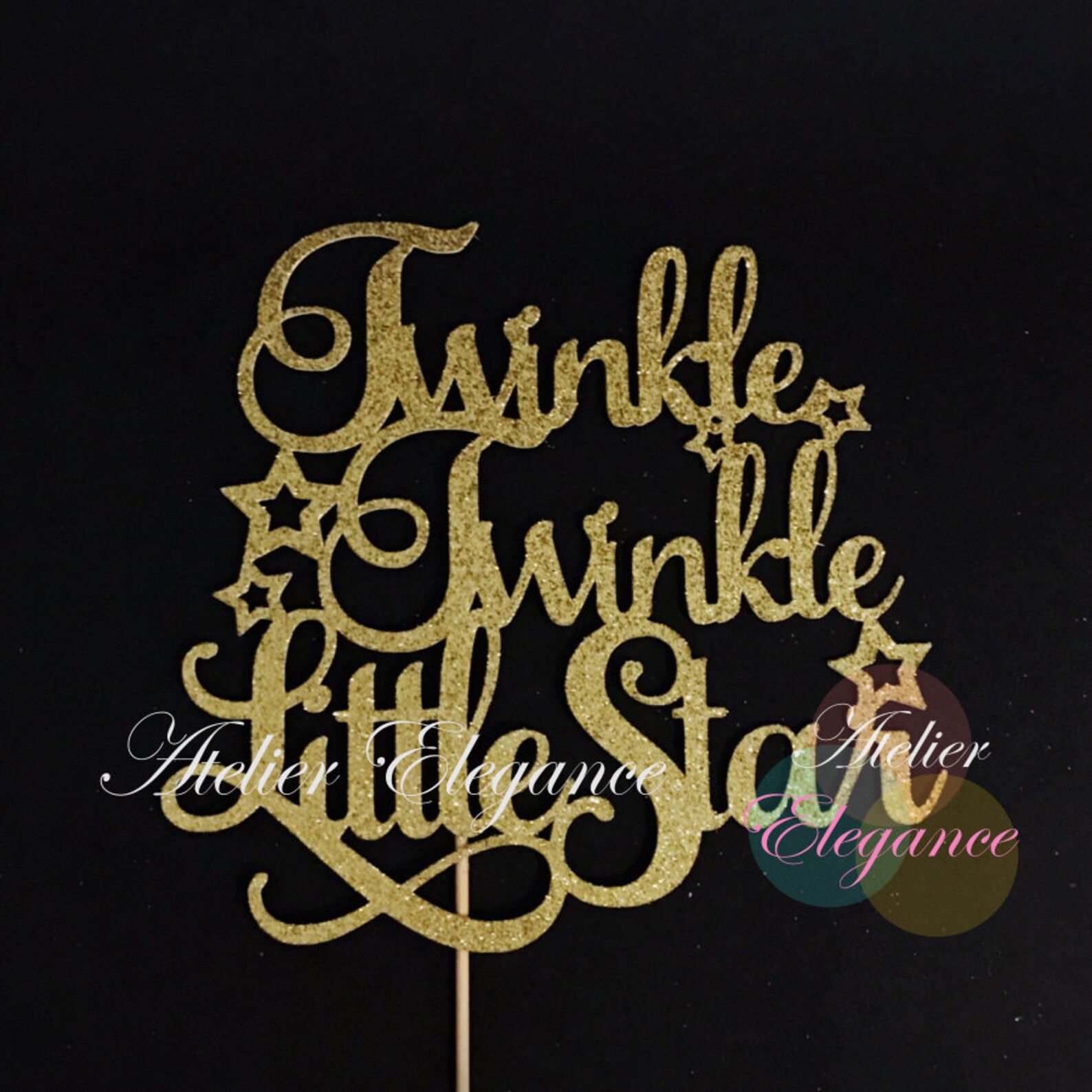 Twinkle Twinkle Little Star Cake Topper, Little Star Birthday Cake ...