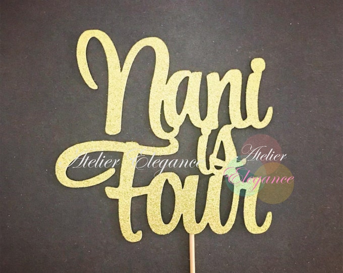 Four & Fabulous Cake Topper, 4th Birthday Cake Topper, Four Cake Topper ...