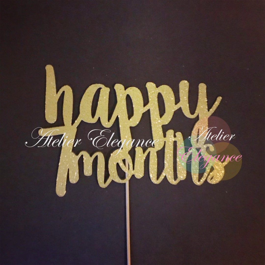 7 Months Birthday Cake Topper, Happy 7 Months Cake Topper, 7 Months ...