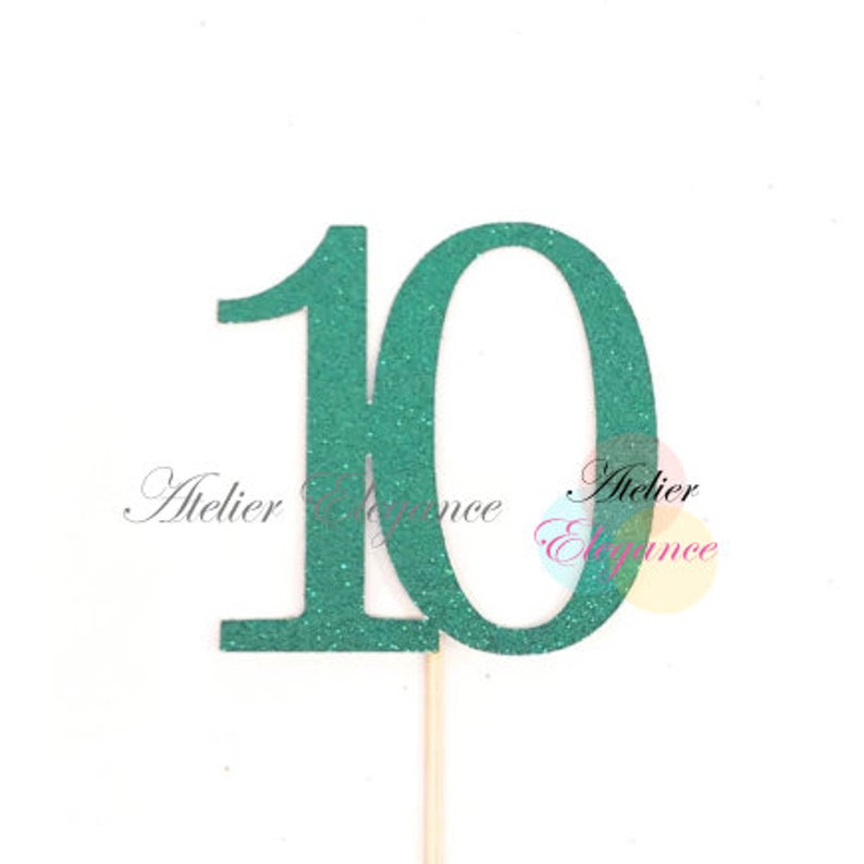 10 Cake Topper, Ten Cake Topper, Tenth Birthday Cake Topper, 10th ...