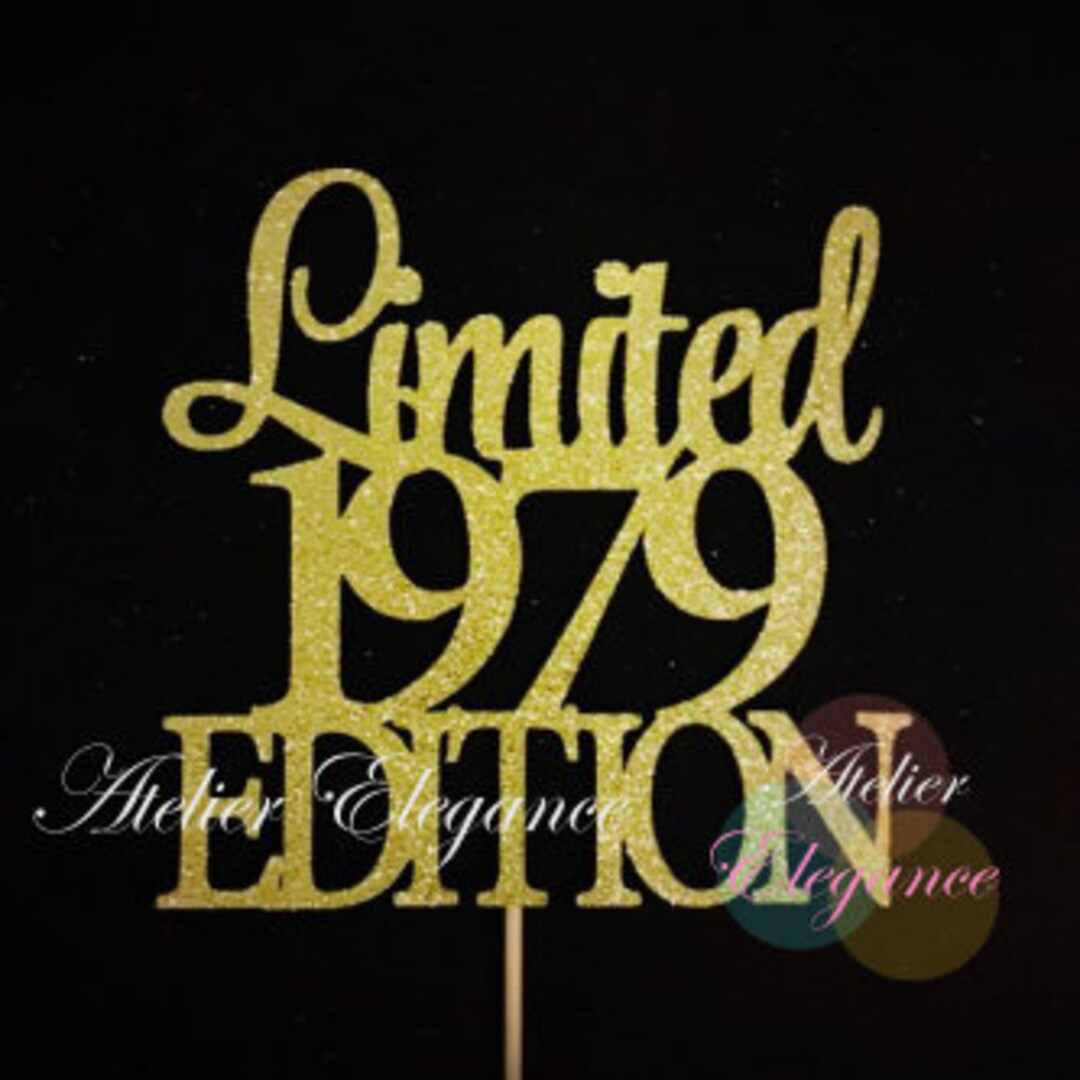 Limited 1979 Edition Cake Topper Birth Year Cake Topper 44th - Etsy.de