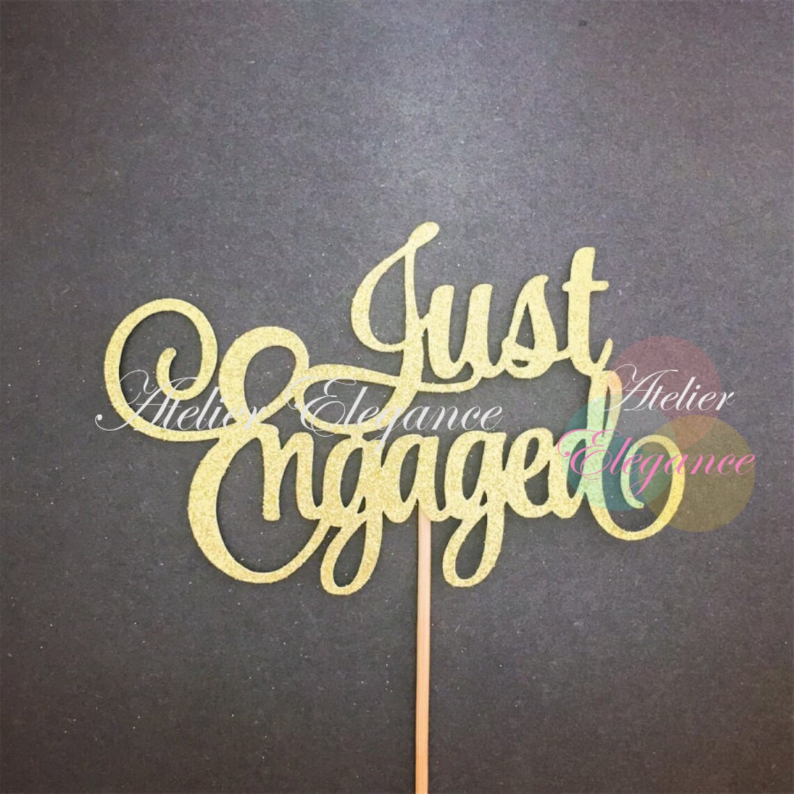 Just Engaged Cake Topper Engaged Cake Topper Bride to Be | Etsy